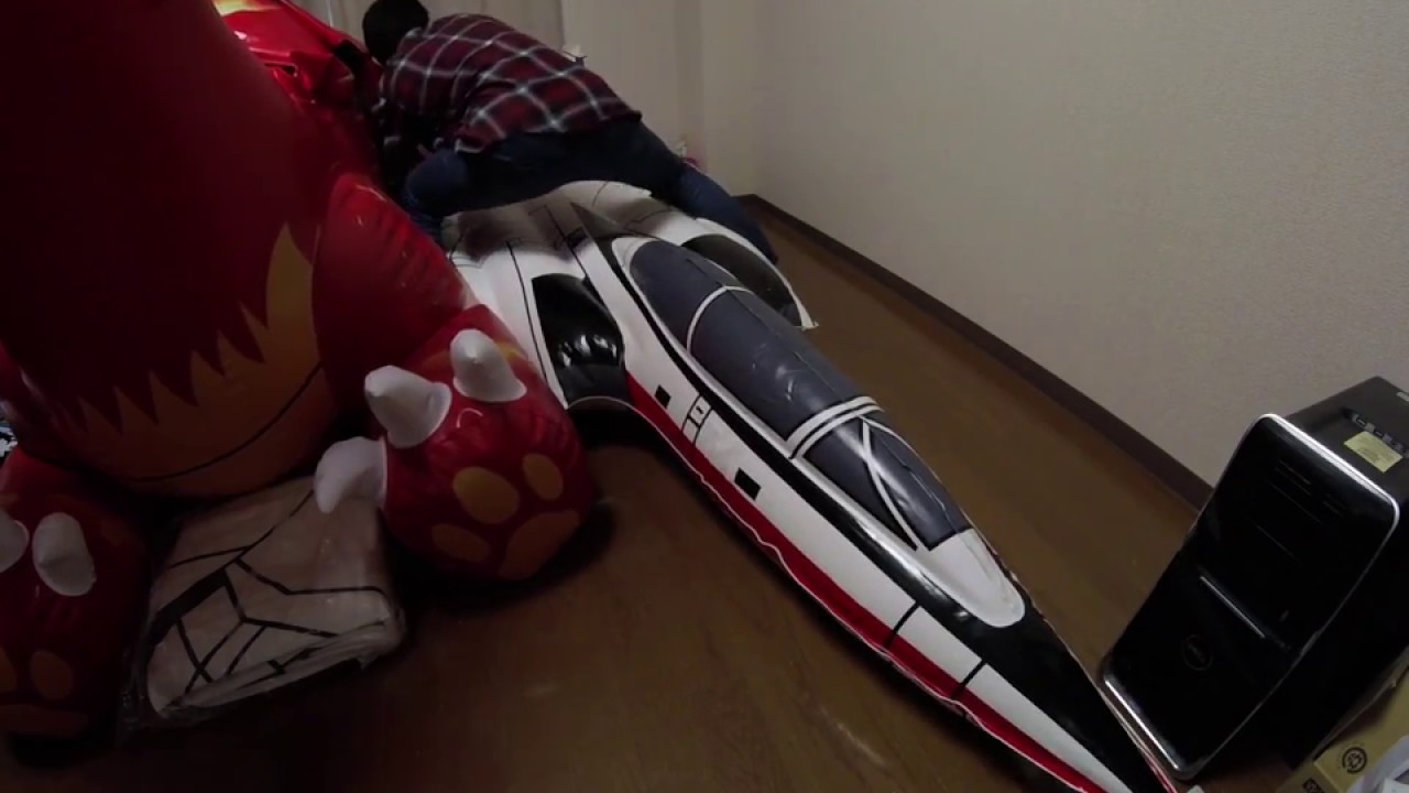 Inflate and ride on the F-14 Tomcat inflatable - YouTube
