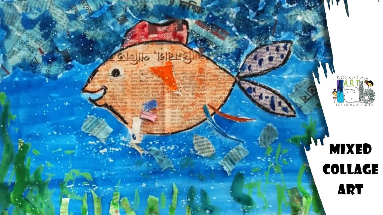 mixed media, collage, mixed media collage - YouTube