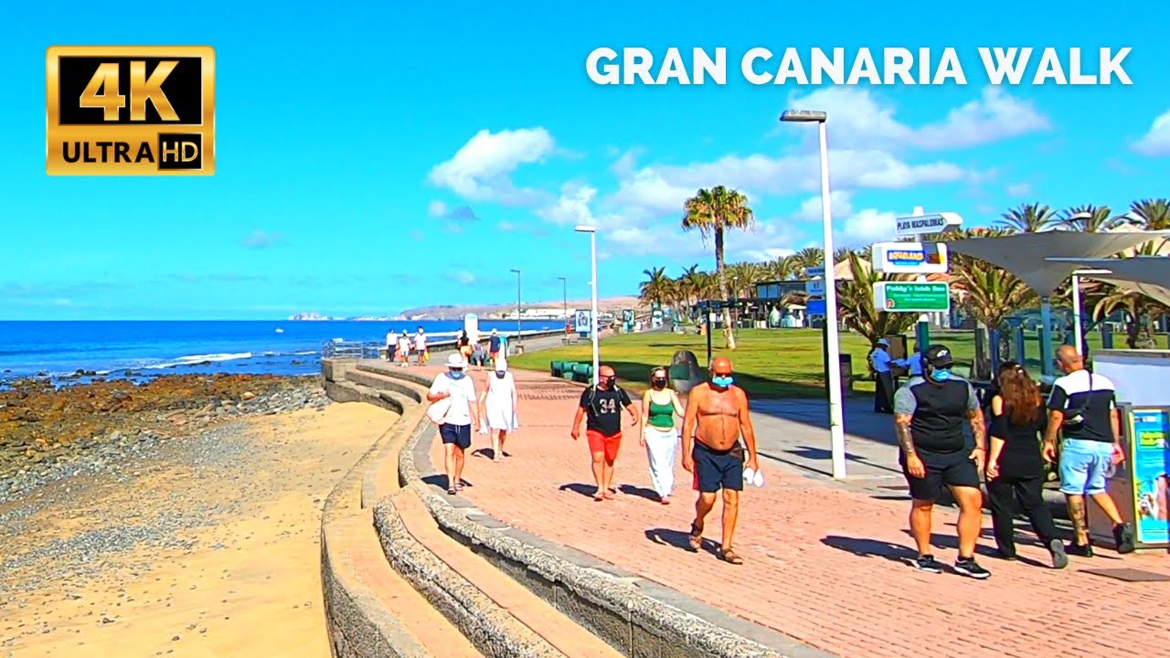 Gran Canaria Maspalomas Promenade 🔴 April 12, 2021 Riu Palace Oasis to ...