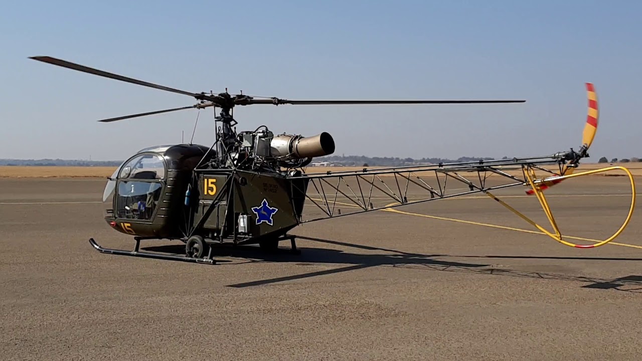 SAAF Museum Alouette II startup - YouTube