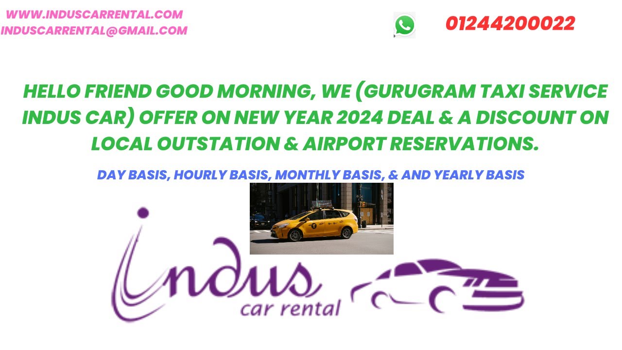 taxi as rental car (gurgaon taxi service Indus Car ) - YouTube