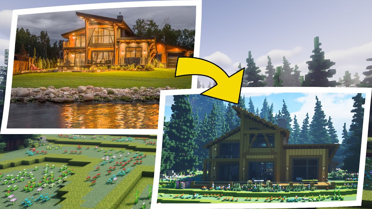 🏠Modern Lakeside Cabin / Chalé Moderno - Minecraft - YouTube