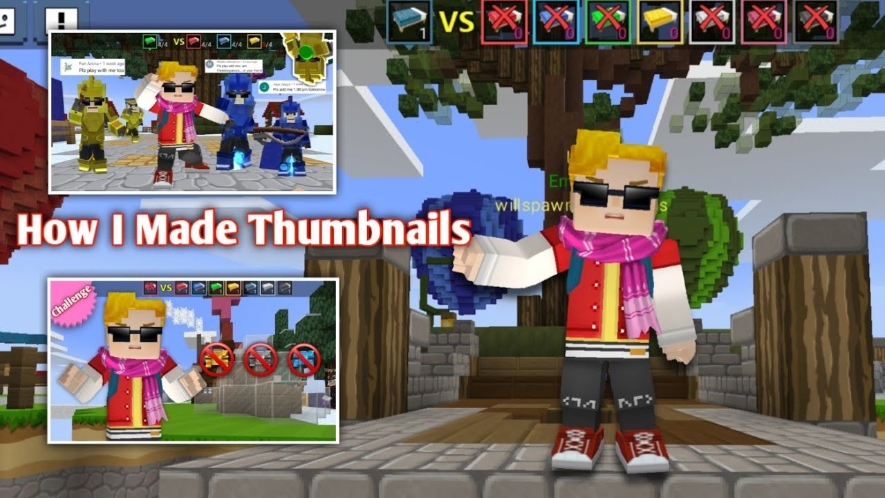 Tutorial How To Make THUMBNAILS - [Blockman Go Thumbnail] - YouTube