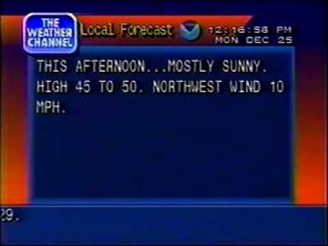 Weather Channel Local Forecast 1995 - YouTube