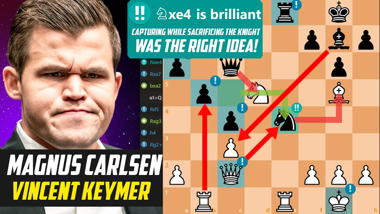 Magnus Carlsen *CRUSHED* Vincent Keymer with Brilliant Move - Tata ...