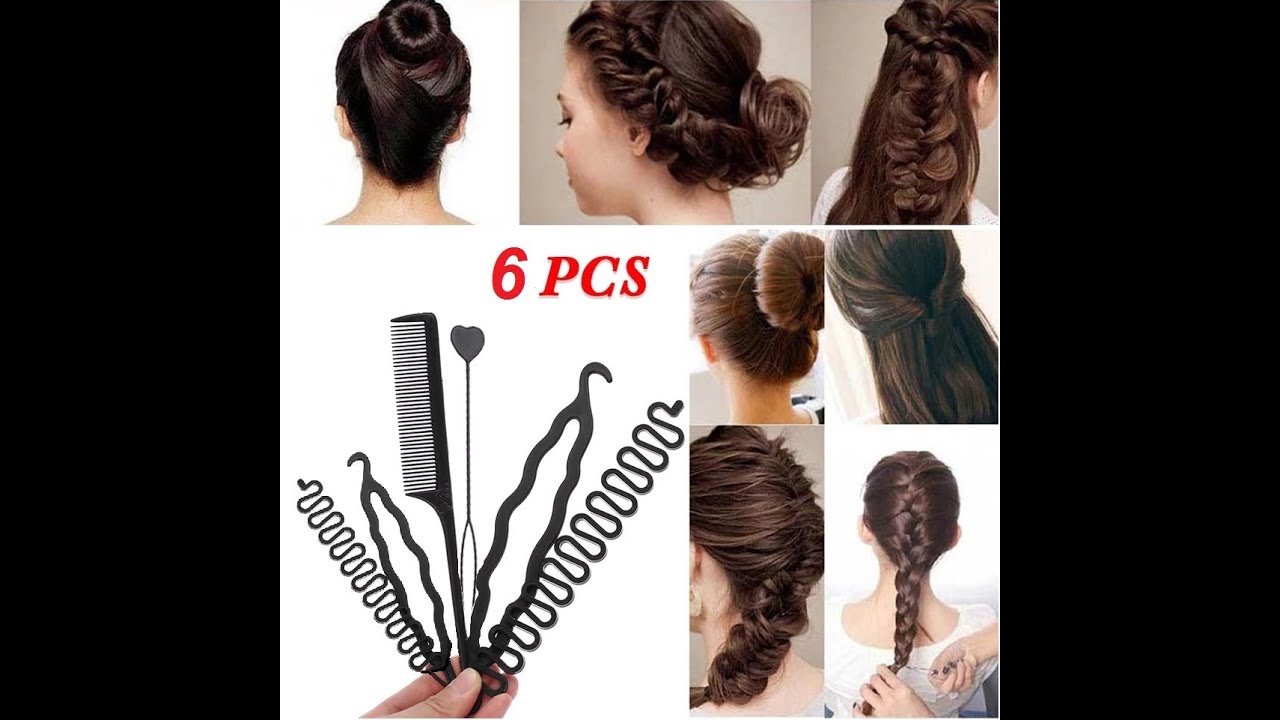 Set Of 6 Pcs – Professional Braids Tools Hair Styling Kits For Women ...