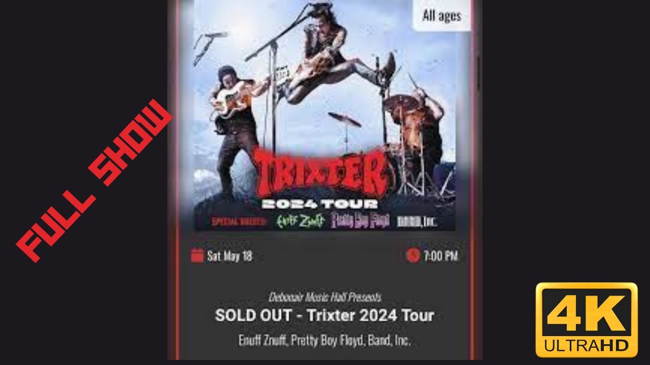 Trixter Tour 2024 Live Sold Out Debonair Music Hall May 18, 2024 - YouTube