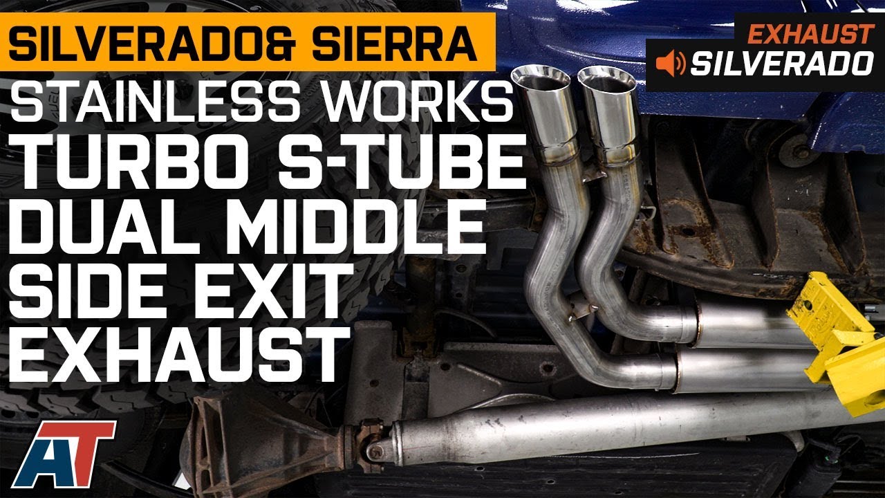 2007-2018 Silverado & Sierra Stainless Turbo Dual Mid Side System 5.3L ...