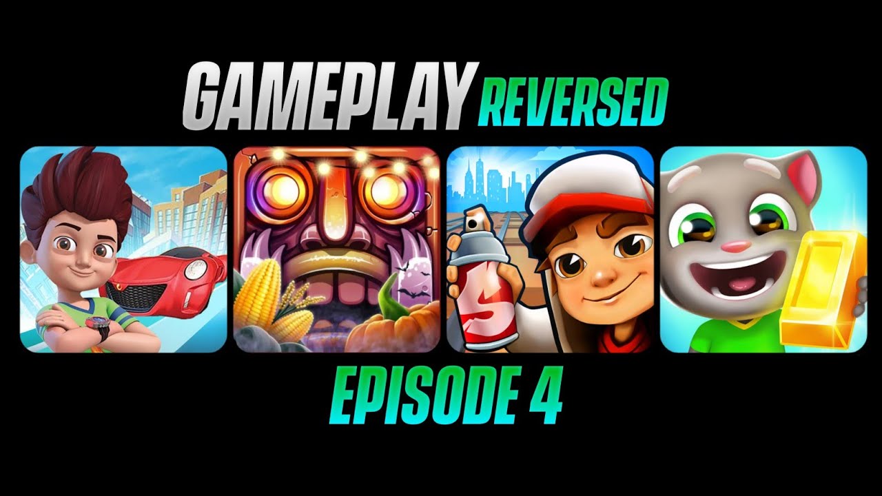Gameplay Reversed Ep4 | Talking Tom Gold Run | Kicko And Super Speedo ...