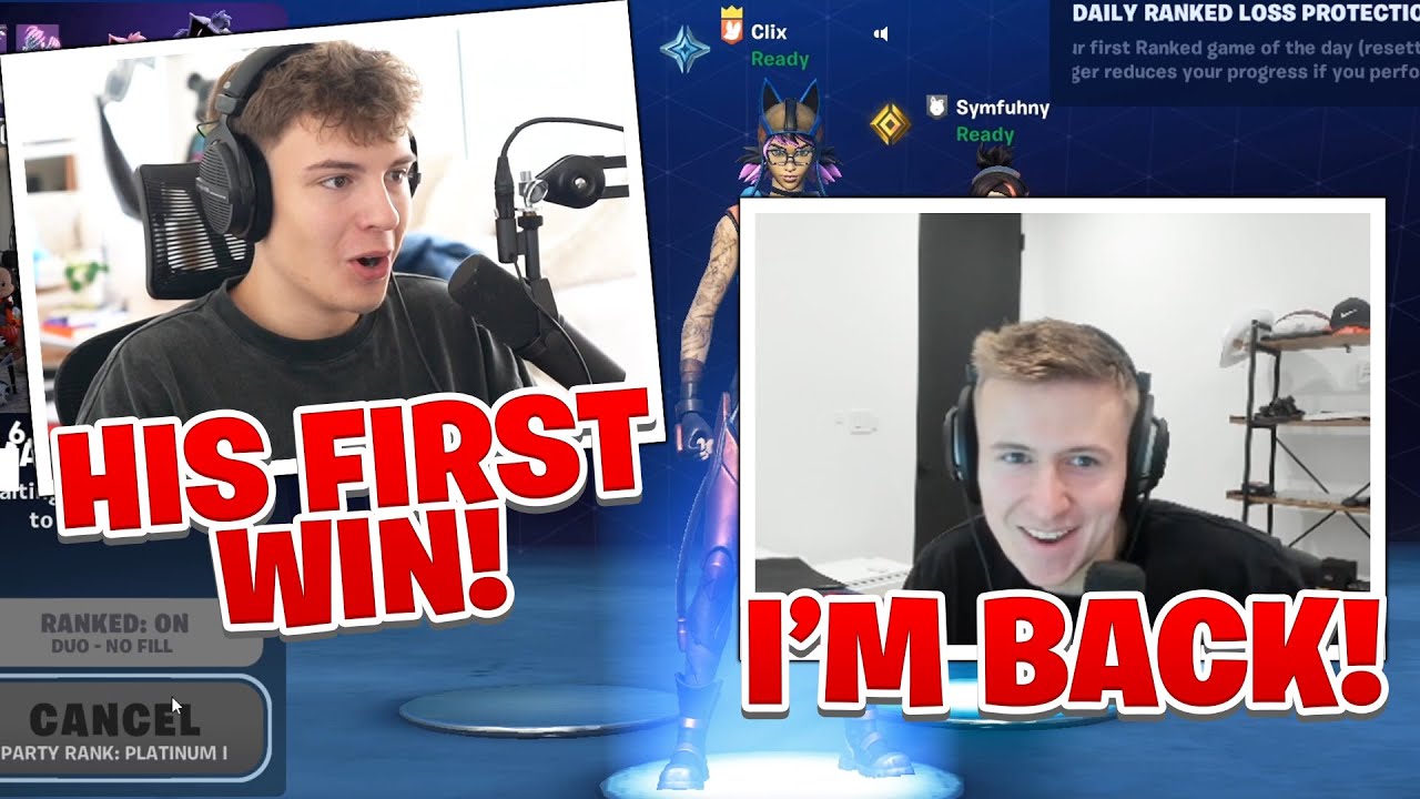 Clix CARRIES Symfuhny to his FIRST *CHAPTER 1* Win - YouTube