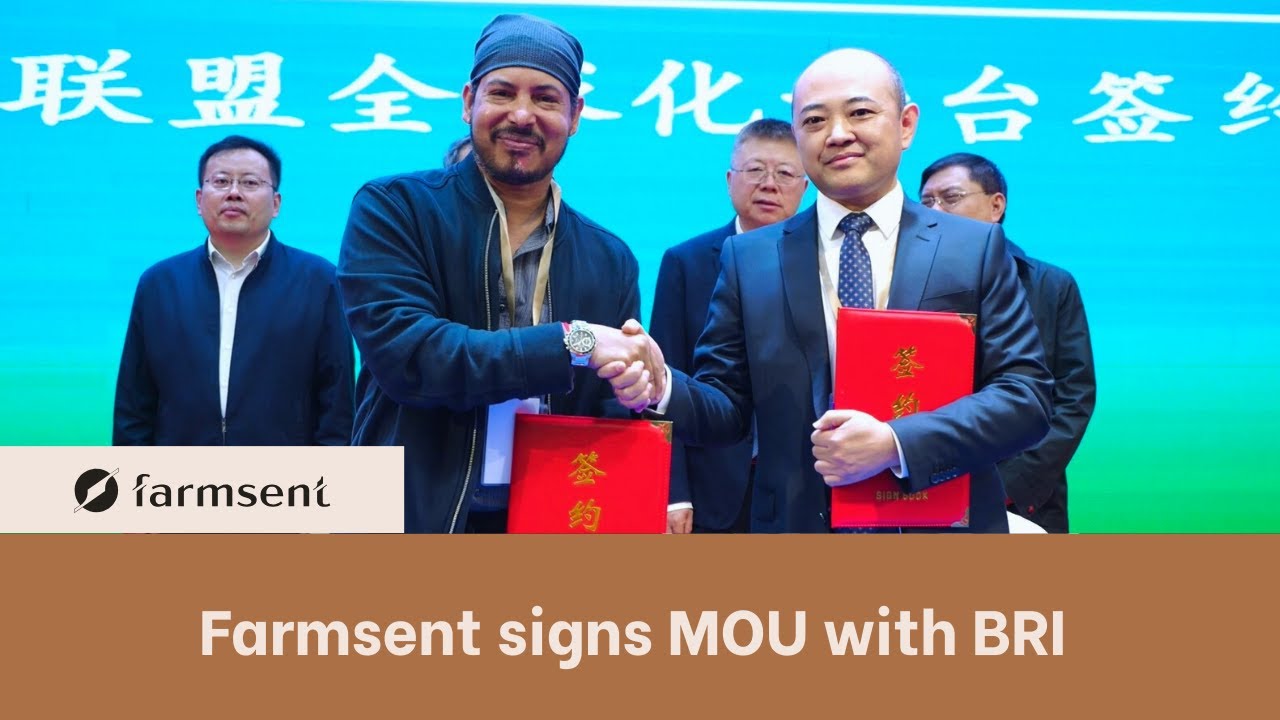 Farmsent Signs MOU with BRI (Belt and Road Initiative China) - YouTube