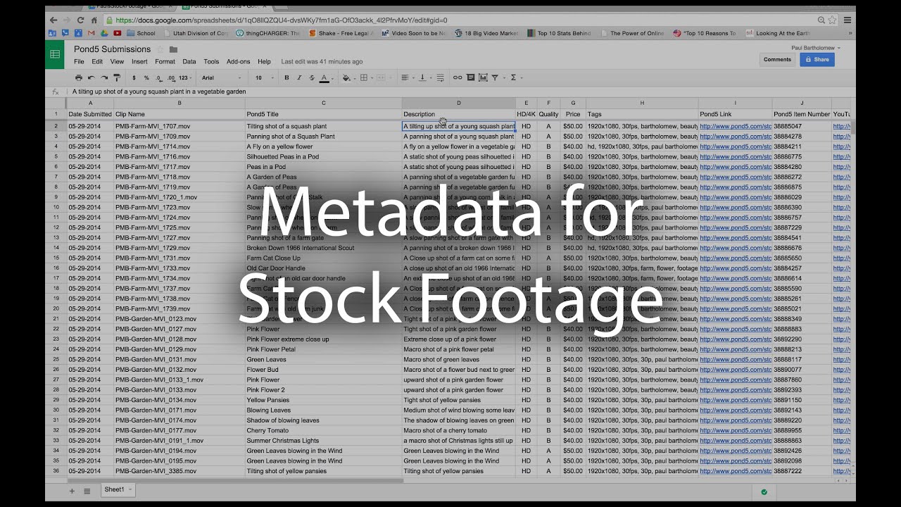 Metadata For Stock Footage - YouTube