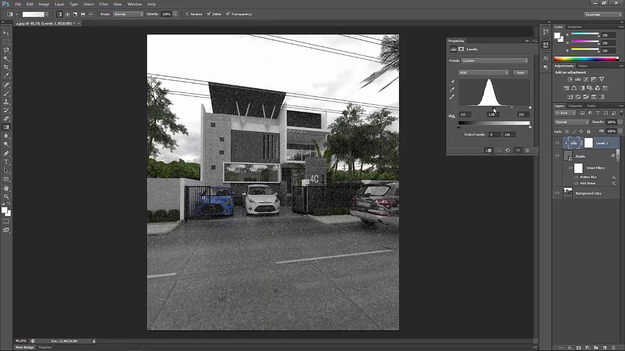 Tutorial hujan Dr hasil render - photoshop - YouTube
