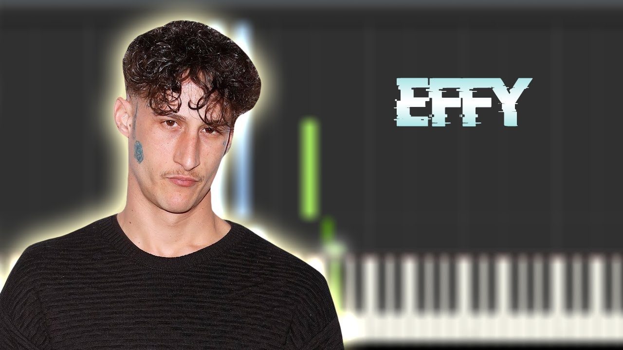 YUNG BEEF-EFFY | Instrumental Piano Tutorial / Partitura / Karaoke / MIDI - YouTube