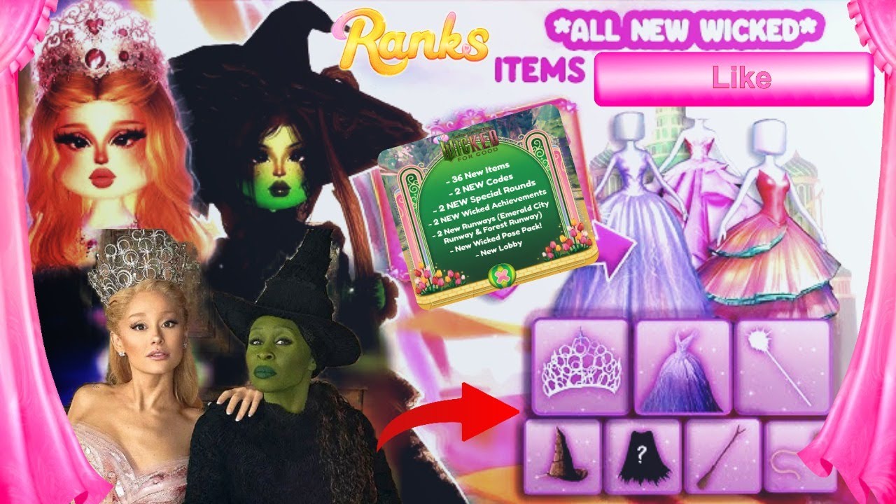 Rating NEW Wicked Items In Dress To Impress #dti #dresstoimpress # ...
