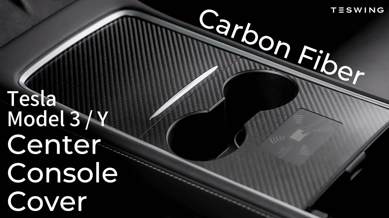 How to Install the Tesla Carbon Fiber Center Console Cover - Teswing ...