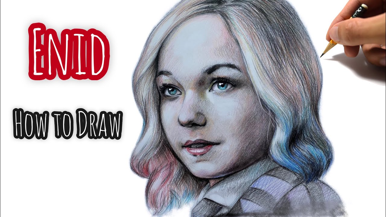 How to Draw Enid / Wednesday Netflix - YouTube