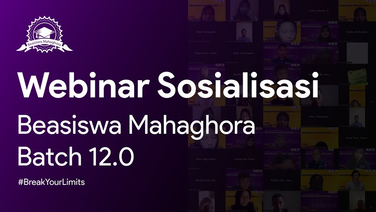 WEBINAR BEASISWA MAHAGHORA [26 NOVEMBER 2022] - YouTube