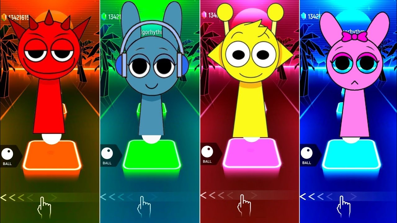 Sprunki Reddy 🆚 Sprunki Sky 🆚 Sprunki Pinki 🆚 Sprunki Incredibox Music ...