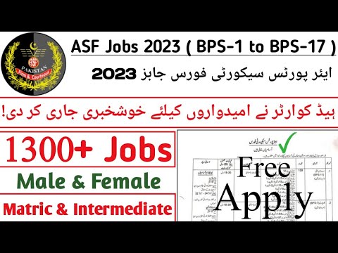 ASF Jobs 2023 | Airport Security Force Jobs 2023 | ASF Jobs Latest ...