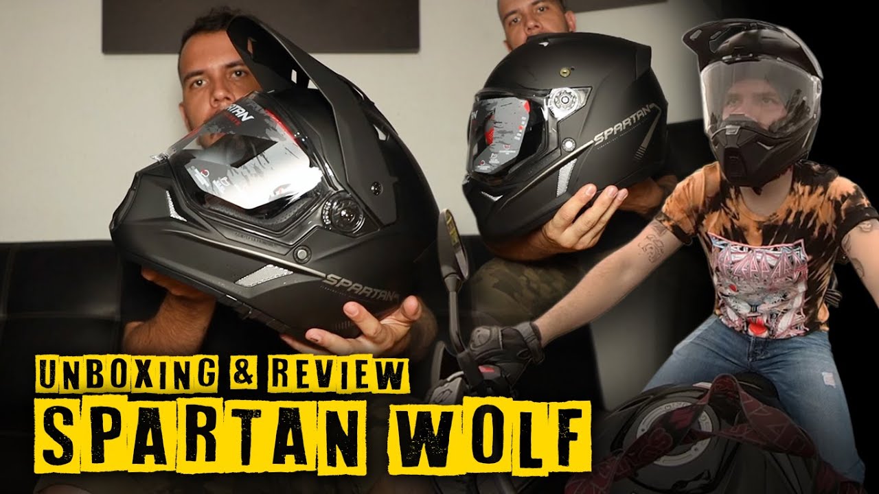 UNBOXING & review casco 🔥SPARTAN WOLF DS🔥 un casco 🤑BUENO, BONITO Y ...