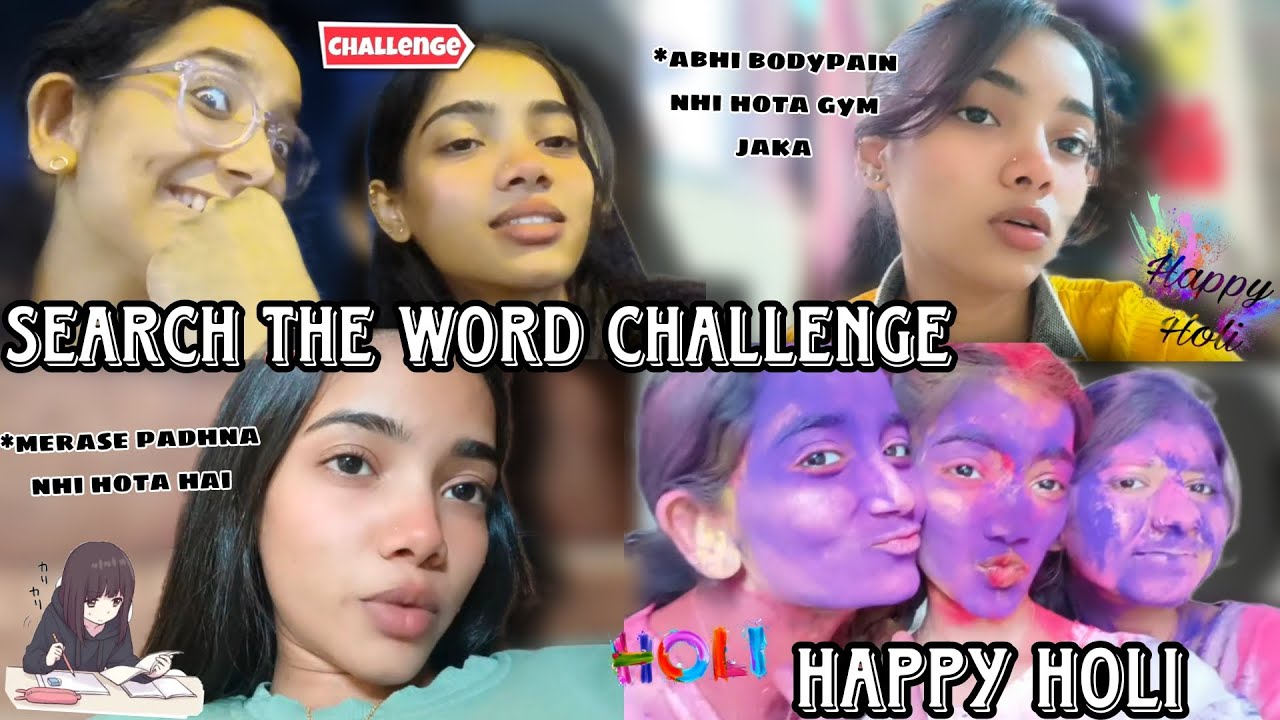 Search the word challenge🤔| Happy Holi Everyone 💗 | V:95 |*Sneha Rathod ...