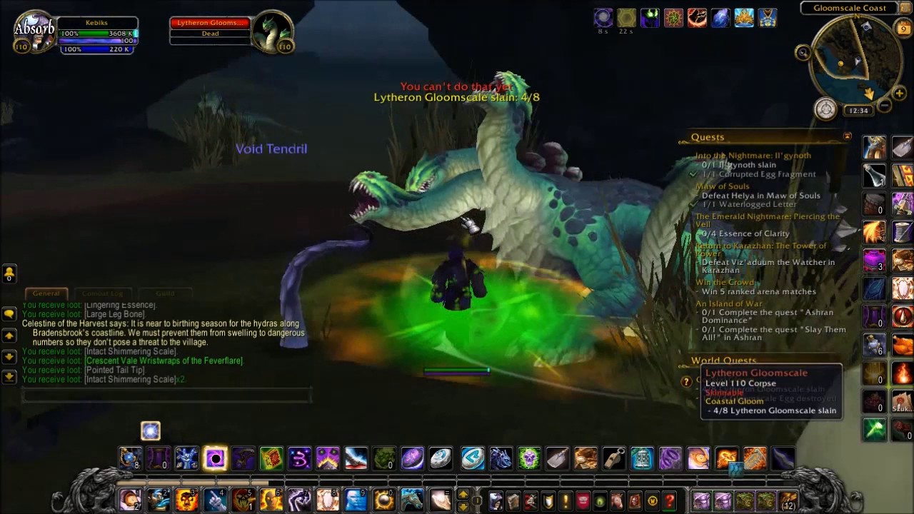 Coastal Gloom World Quest Val'sharah World Of Warcraft - YouTube