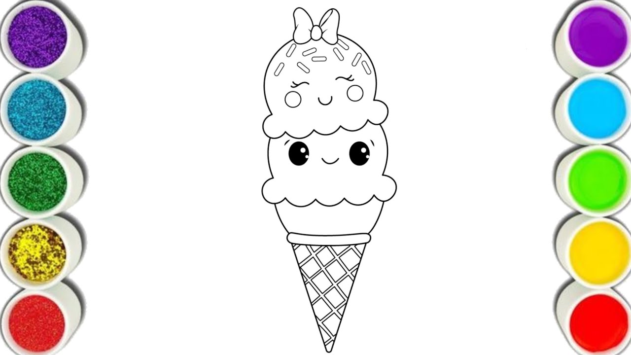 Tasty 😋 Ice Cream 🍨 Painting ideas for kids and toddlers #207 - YouTube