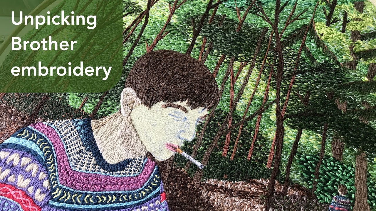 How to unpick embroidery. "Brother" embroidery - YouTube