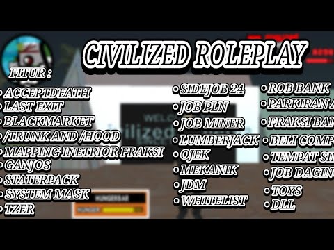 REVIEW SERVER SENDIRI | CIVILIZED ROLEPLAY | SAMP - YouTube