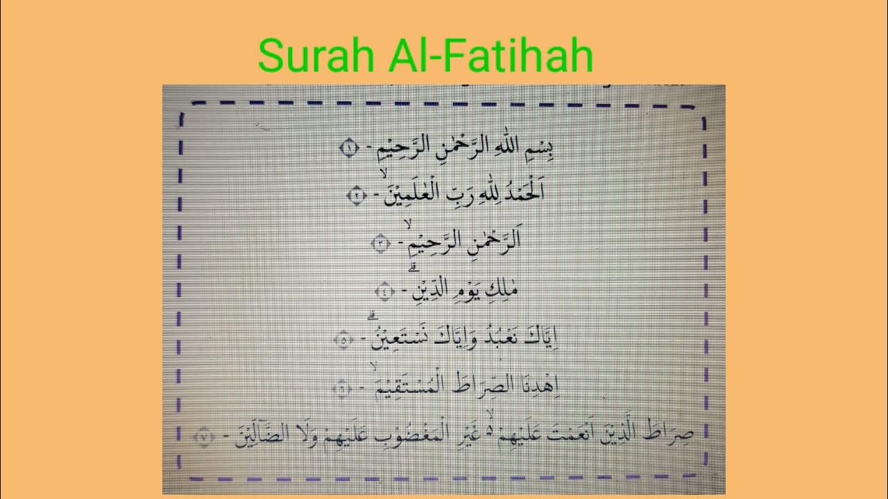 Pembelajaran PAIBP Kelas 1 Bab 1 Sub aku hafal surah Al-Fatihah - YouTube