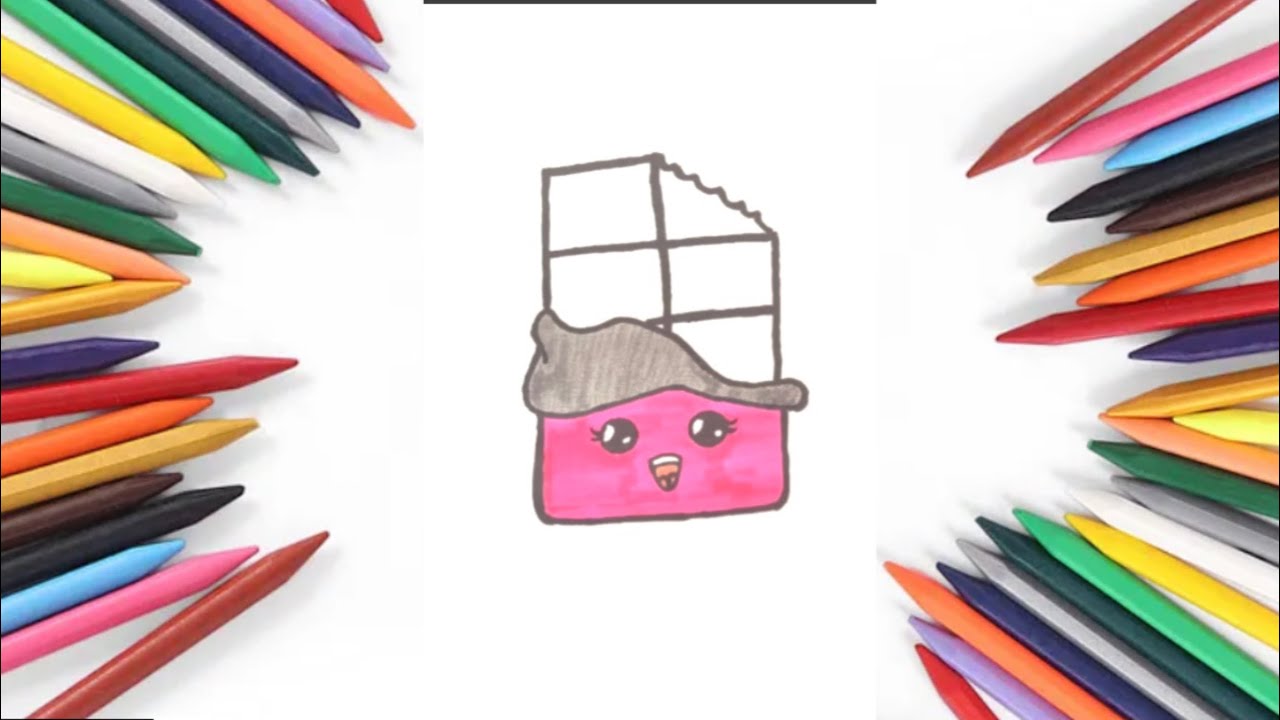 Cute Chocolate bar Drawing and Colouring | Drawings for kids ...