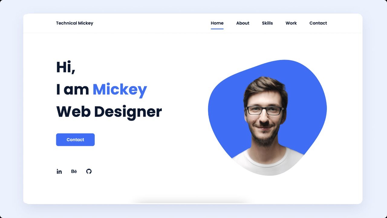 How To Make A Portfolio Website Using HTML CSS JS | Complete Responsive ...