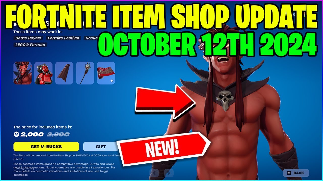 *NEW* MEPHISTO SKIN! Fortnite Item Shop [October 12th, 2024] (Fortnite ...