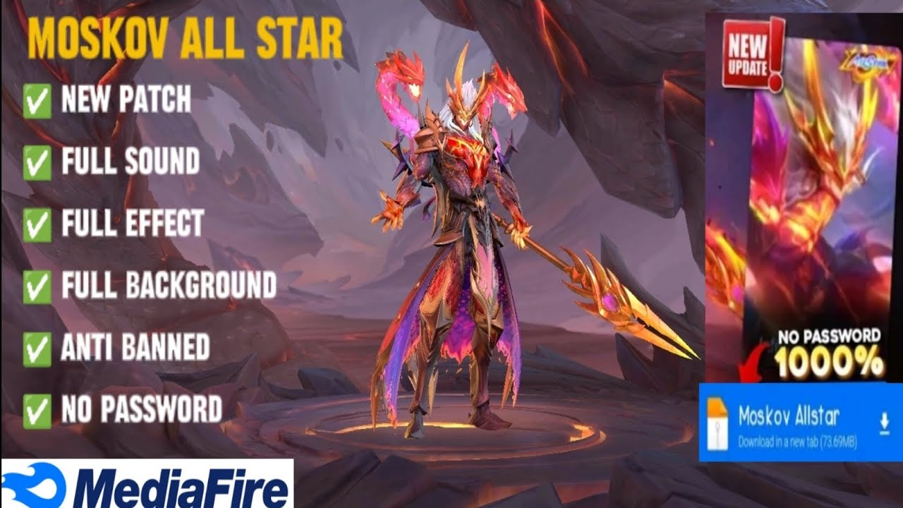 UPDATE TERBARU SKIN MOSKOV ALL STAR, NO PASSWORD 😎 - YouTube