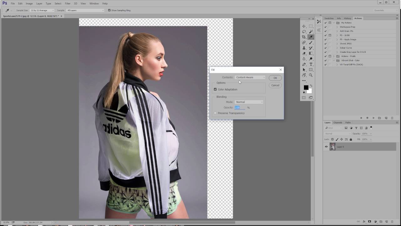 How To Extend The Background Of An Image In Photoshop CC YouTube