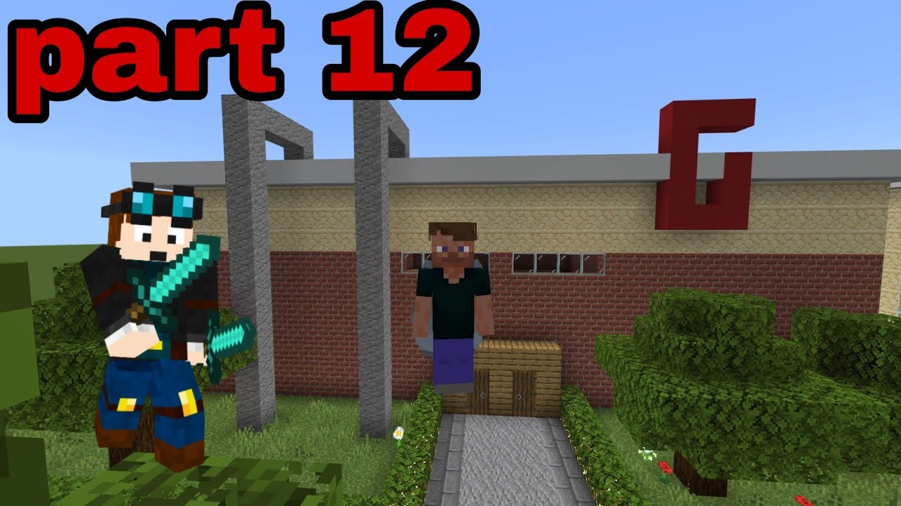 How to build dantdm high school part 12 gym 1/2 outside walls - YouTube