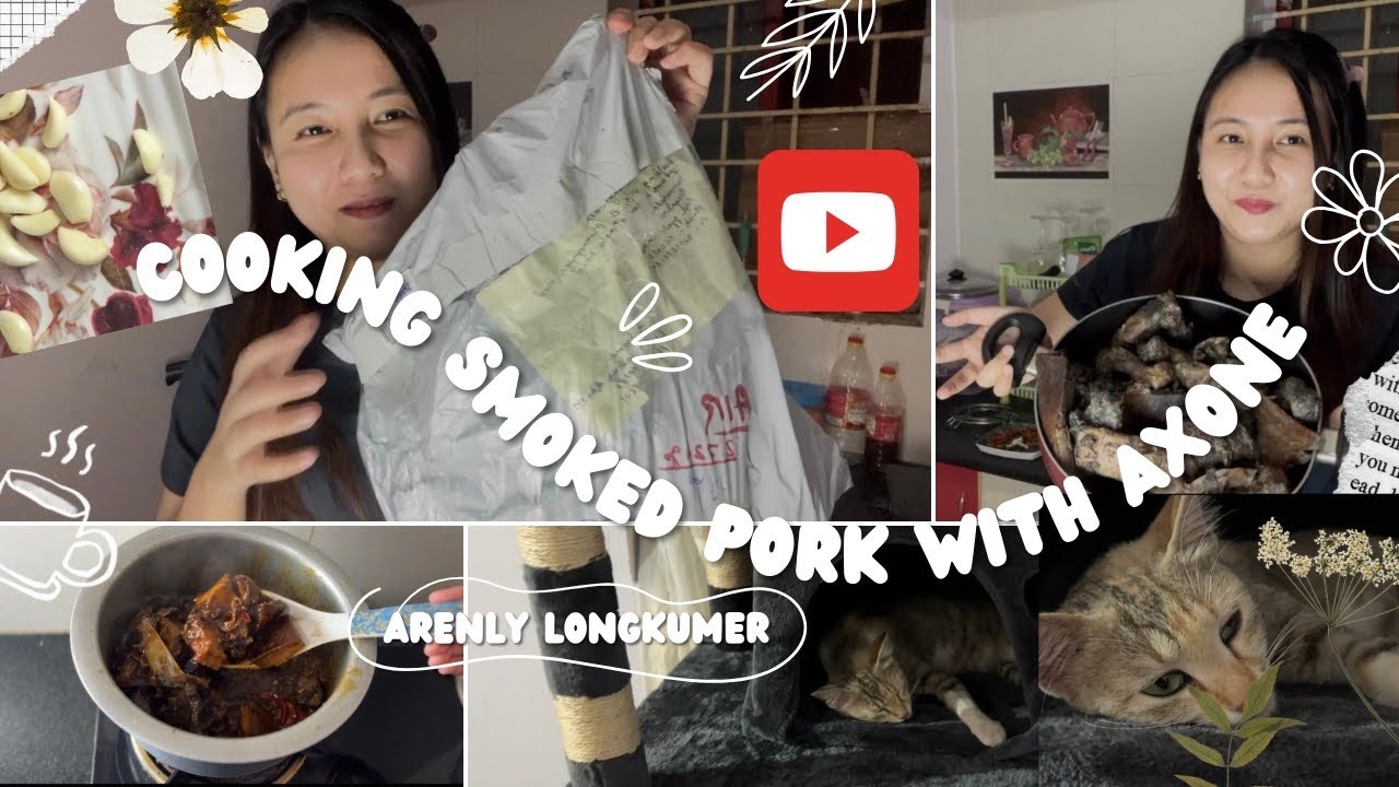 SMOKED PORK WITH AXONE | Unboxing Goodies from Nagaland | Cooking vlog ...