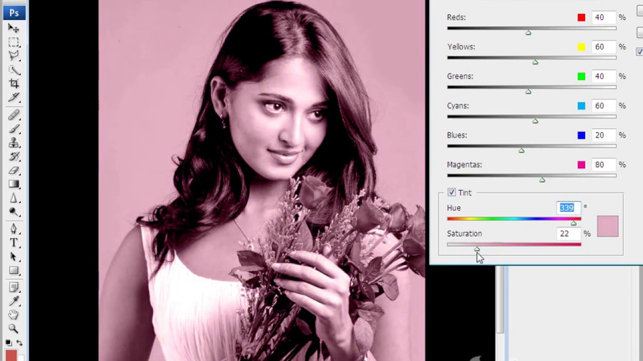 Adobe Photoshop CS3 BLACK & WHITE PHOTO TINT - YouTube