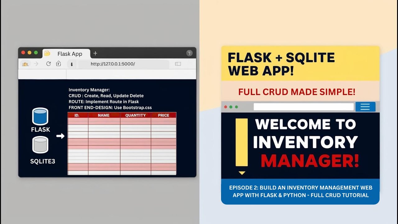 Build an Inventory Management Web App with Flask & SQLite – Full CRUD Tutorial (Episode 2) - YouTube