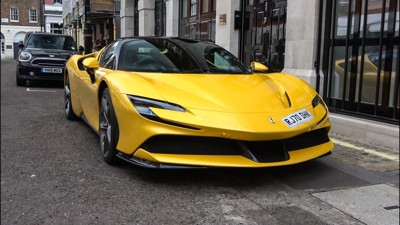 4x Ferrari SF90's in London! - YouTube