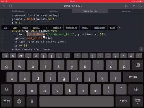 Making a game with pythonista on ipad - YouTube