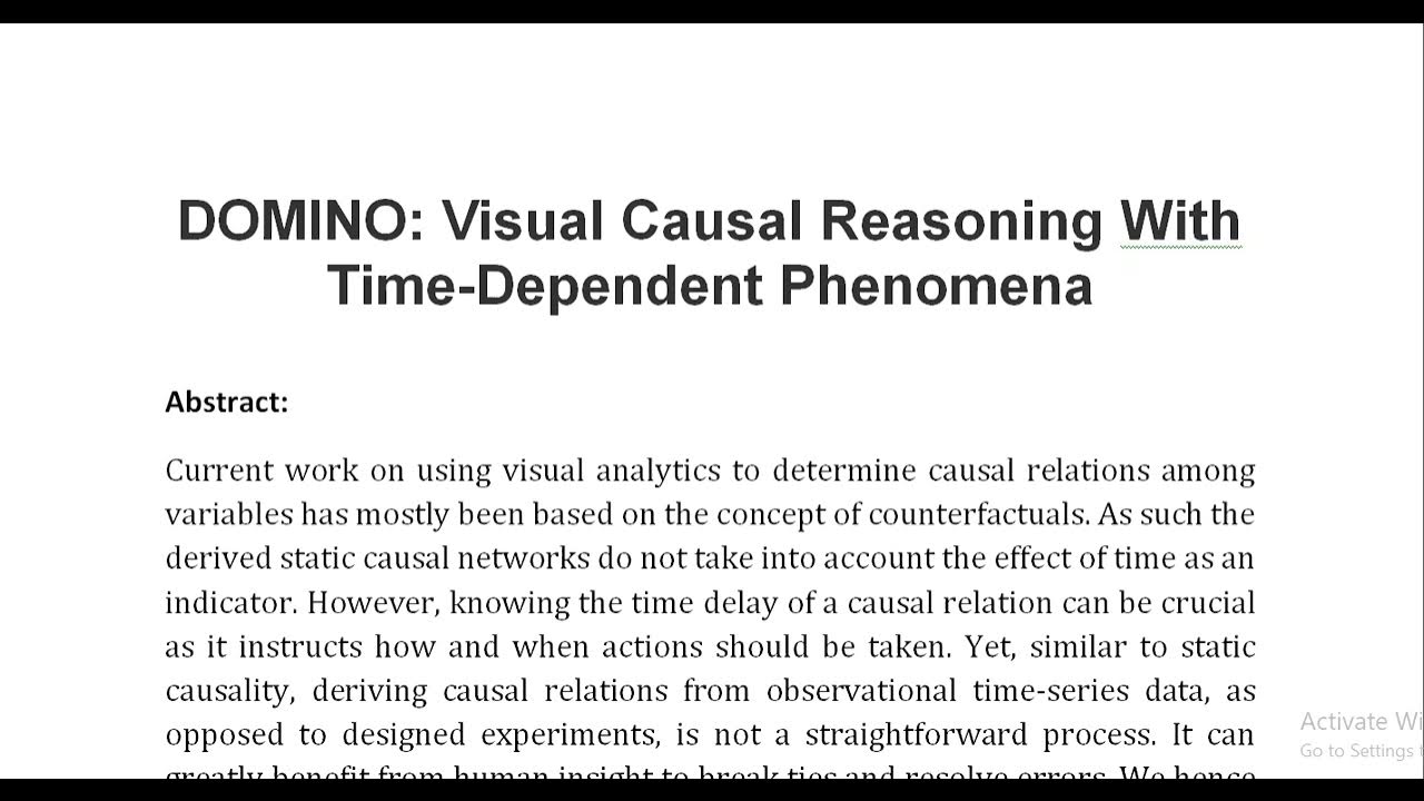 DOMINO Visual Causal Reasoning With Time Dependent Phenomena - YouTube
