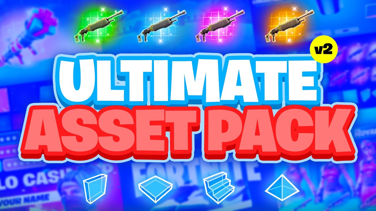 ULTIMATE FORTNITE THUMBNAIL ASSET PACK V2 - Best Fortnite GFX Pack ...
