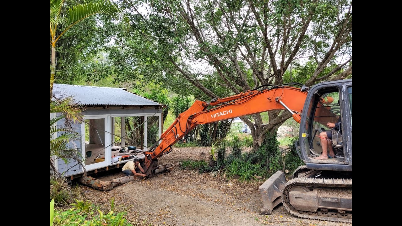 Skull Dragging House on Logs - YouTube