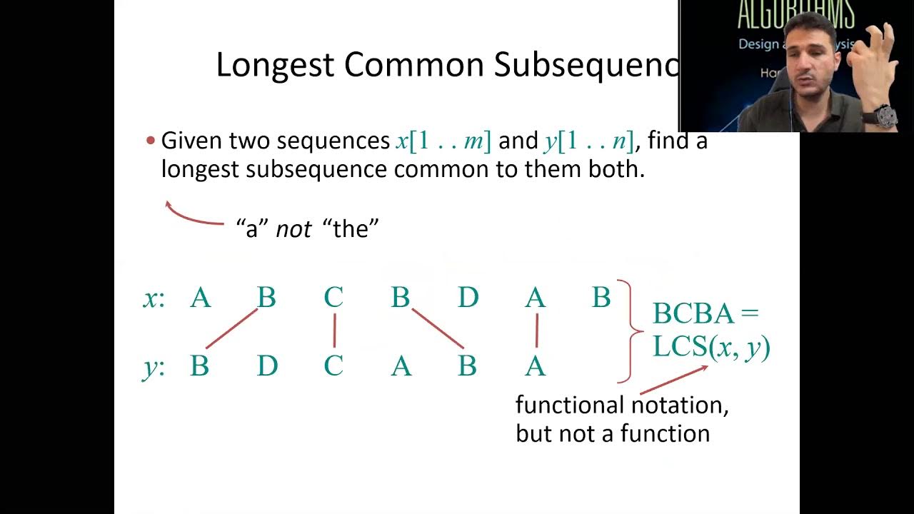 21 - Dynamic Programming 2 - Longest Common Subsequence - YouTube