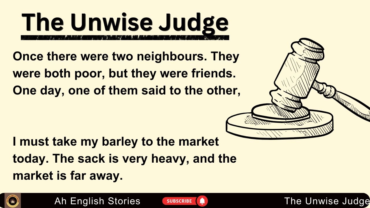 Learn English Through Story Level 1 || The Unwise Judge || Interesting ...