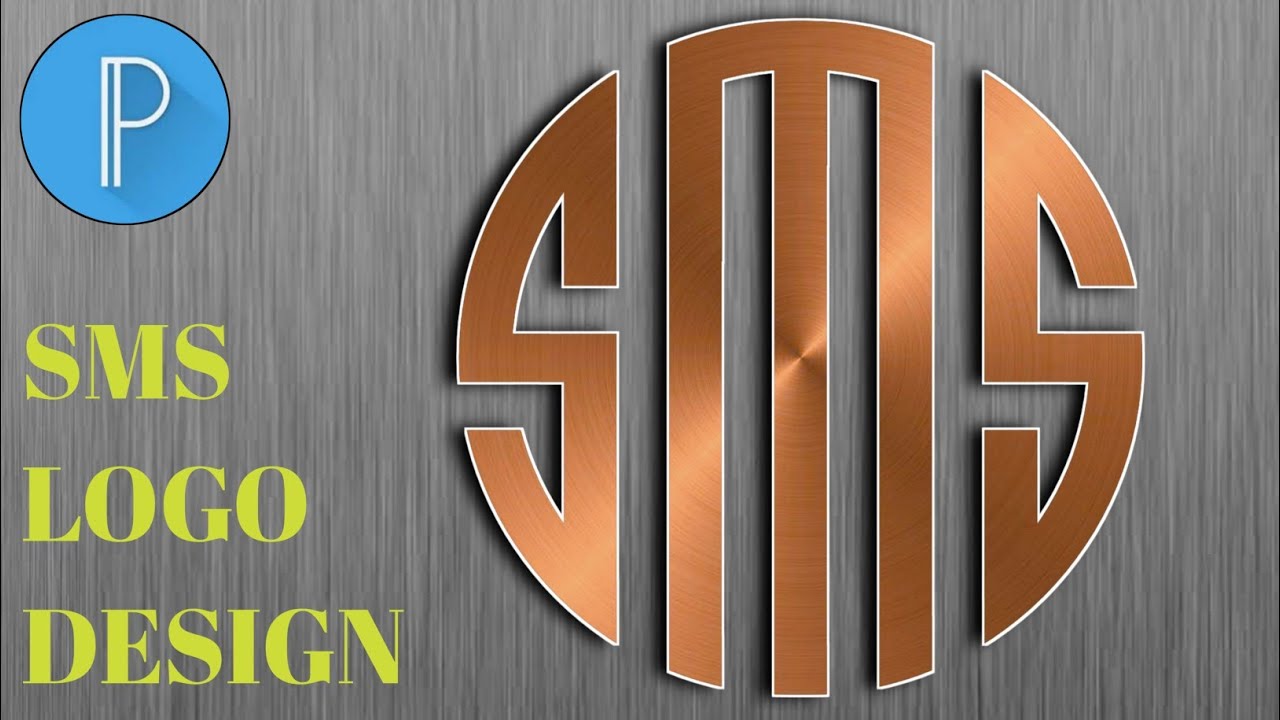 how to learn sms letters logo design. #pixellab_tutorial #3d_logo #hd ...