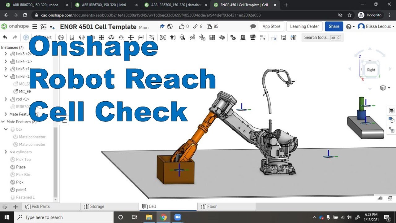 Onshape Robot Reach Check 2021 - YouTube