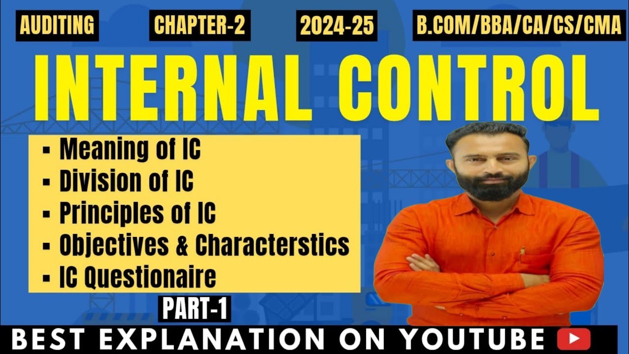 Internal Control & Internal Check | Meaning | Objectives | Characteristics | Division | Part-1 ...